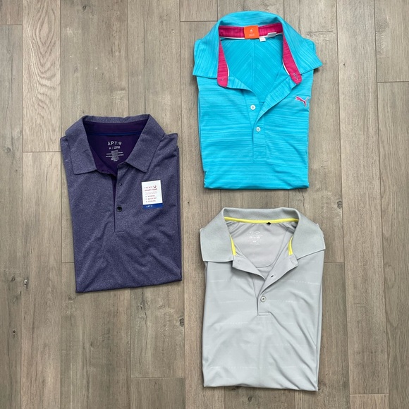 Shirts | Bogo Bundle Of 3 Stylish Golf Polo Shirts | Poshmark